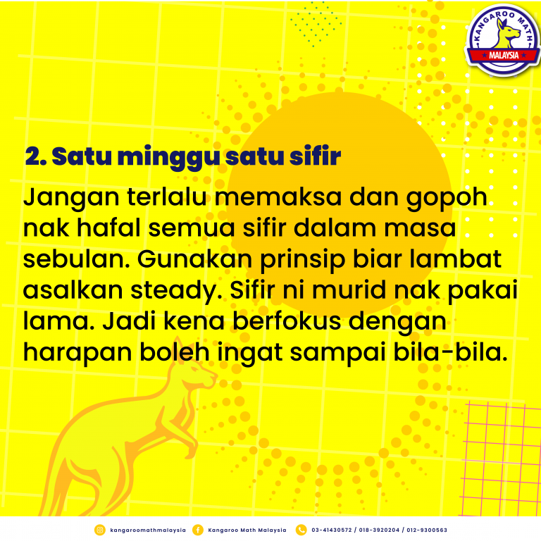 5 TIPS HAFAL SIFIR - Kangaroo Math Malaysia
